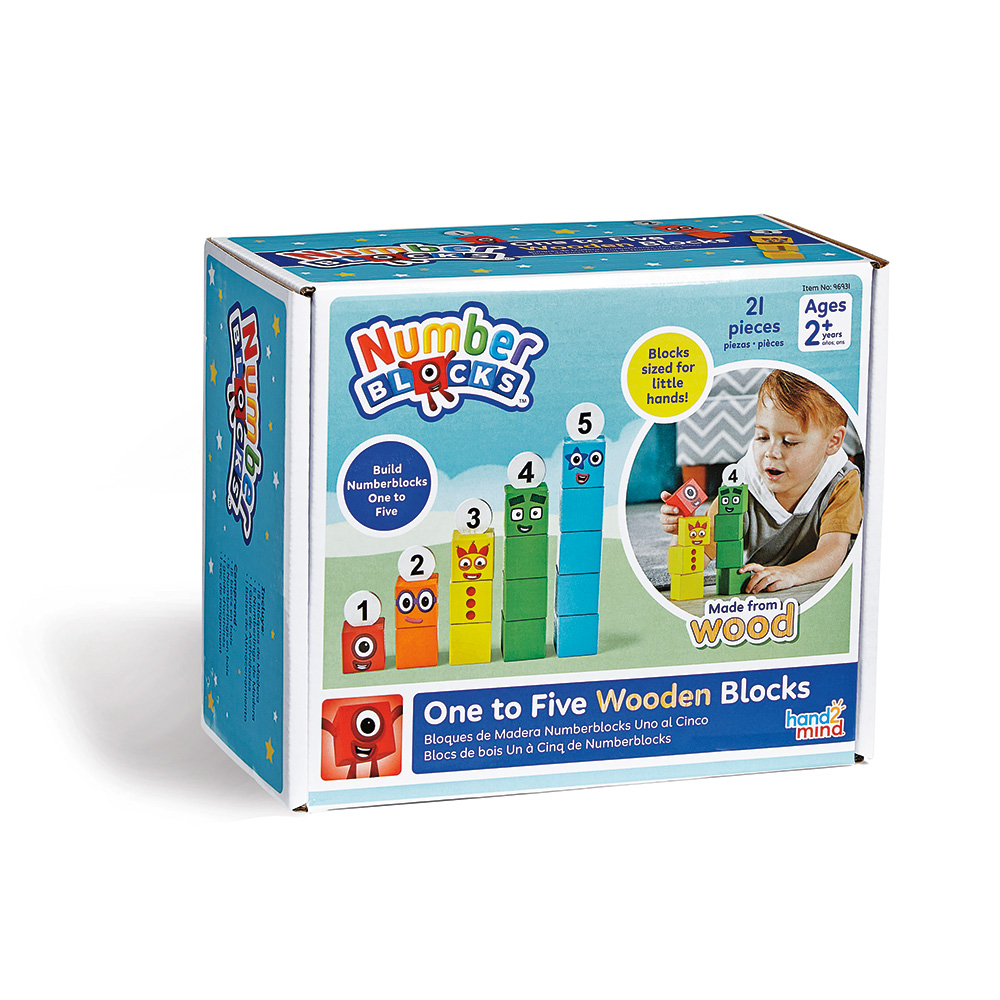 NUMBERBLOCKS 1-5 WOODEN BLOCKS - HAND 2 MIND - Playwell Canada Toy ...