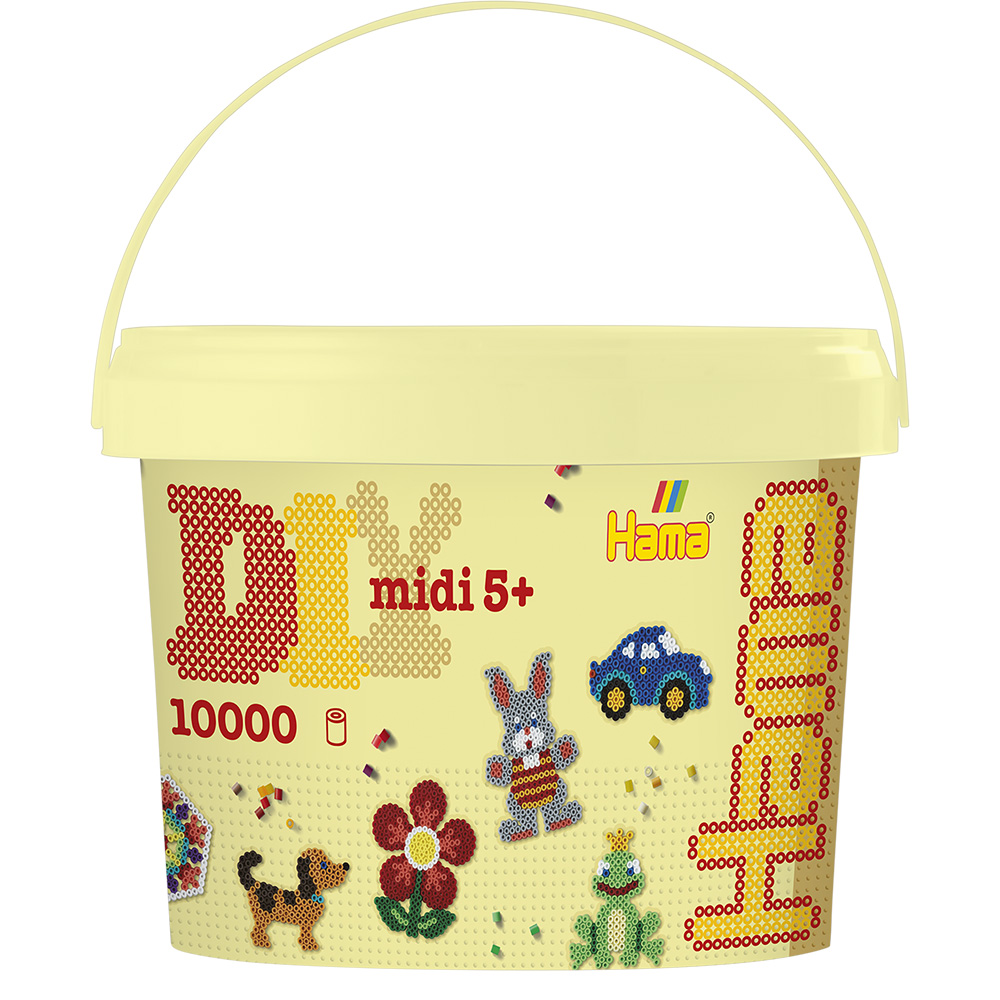 MIDI 10K BEADS IN BUCKET - HAMA - Playwell Canada Toy Distributor