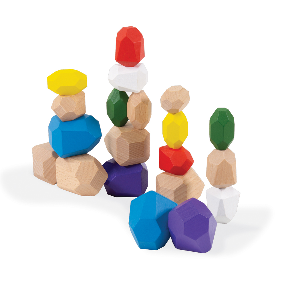 WOODEN STONES STACKING GAME - MERCHANT AMBASSADOR - Playwell Canada Toy ...