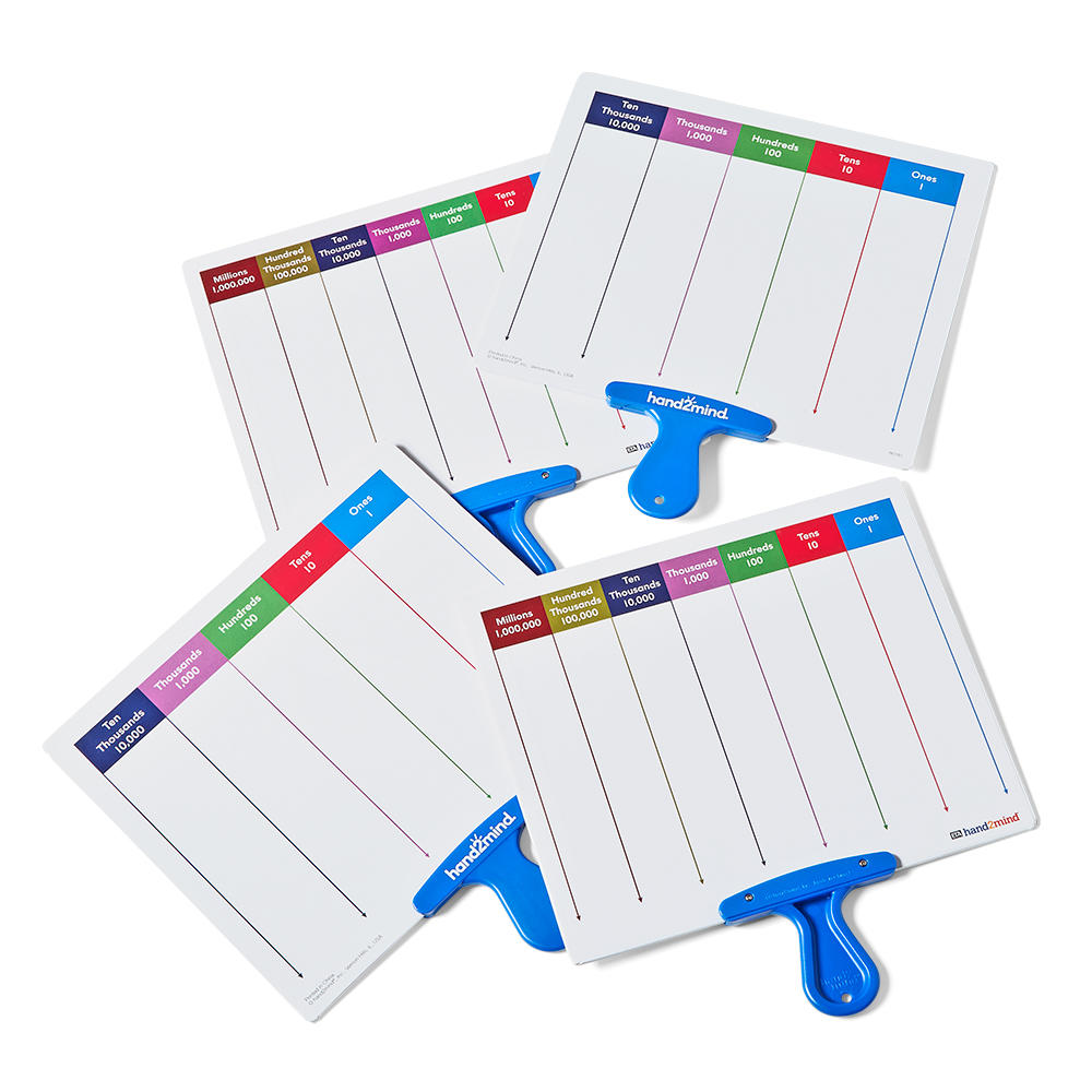 PLACE VALUE ANSWER BOARDS, SET OF 4 - HAND 2 MIND - Playwell Canada Toy ...
