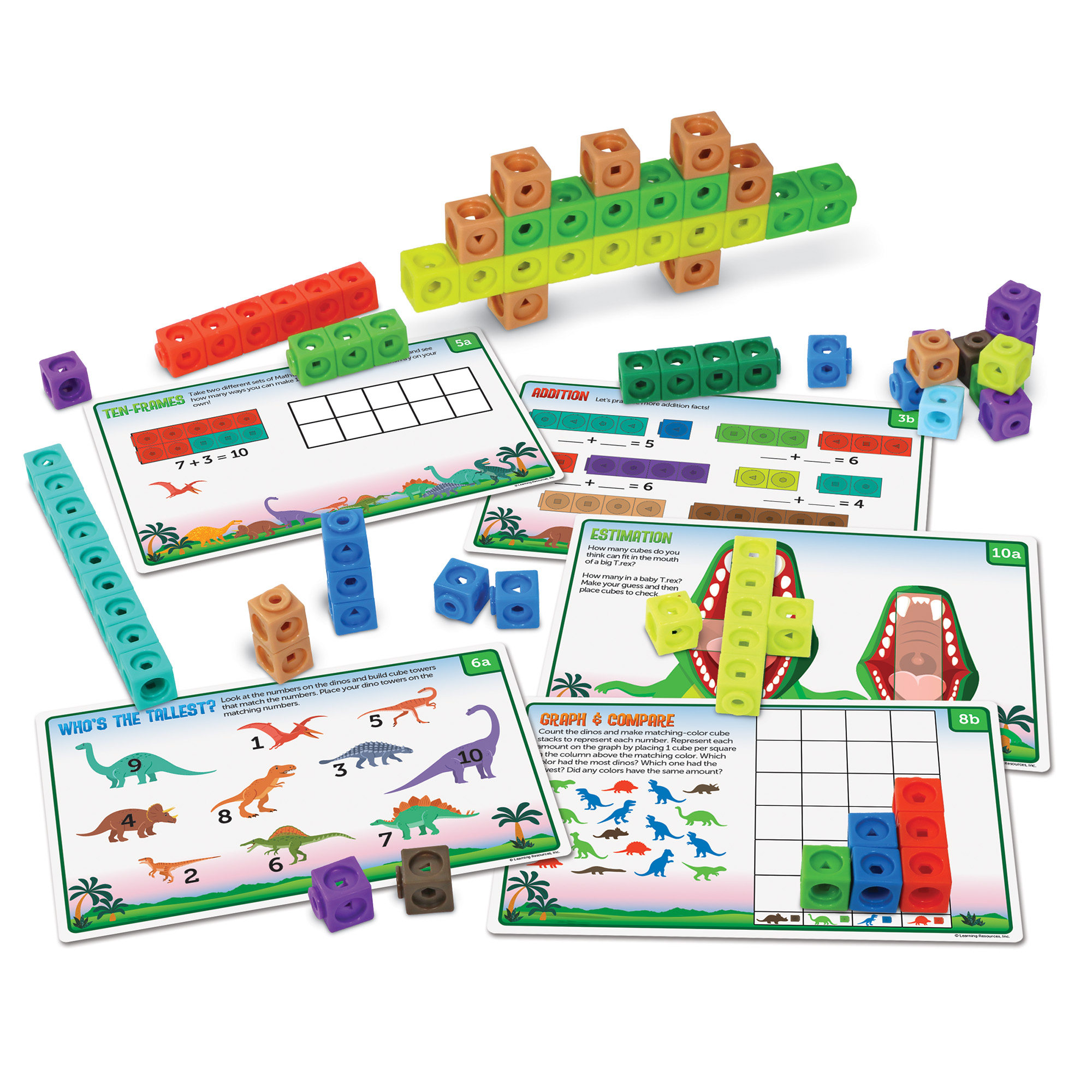MATHLINK KINDERGARTEN MATH ACTIVITY SET -DINO TIME! - LEARNING ...