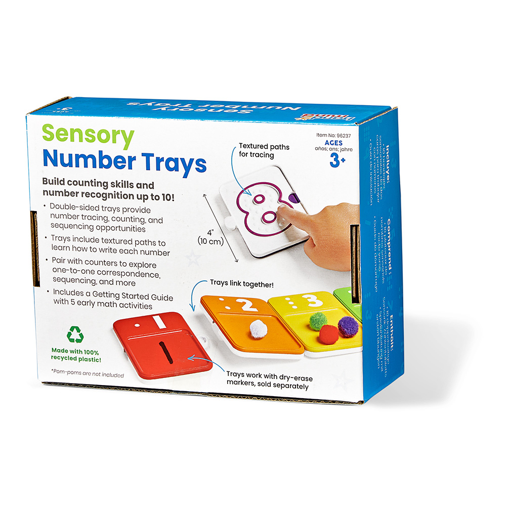 SENSORY NUMBER TRAYS - HAND2MIND - Playwell Canada Toy Distributor SENSORY NUMBER TRAYS - HAND2MIND - Playwell Canada Toy Distributor