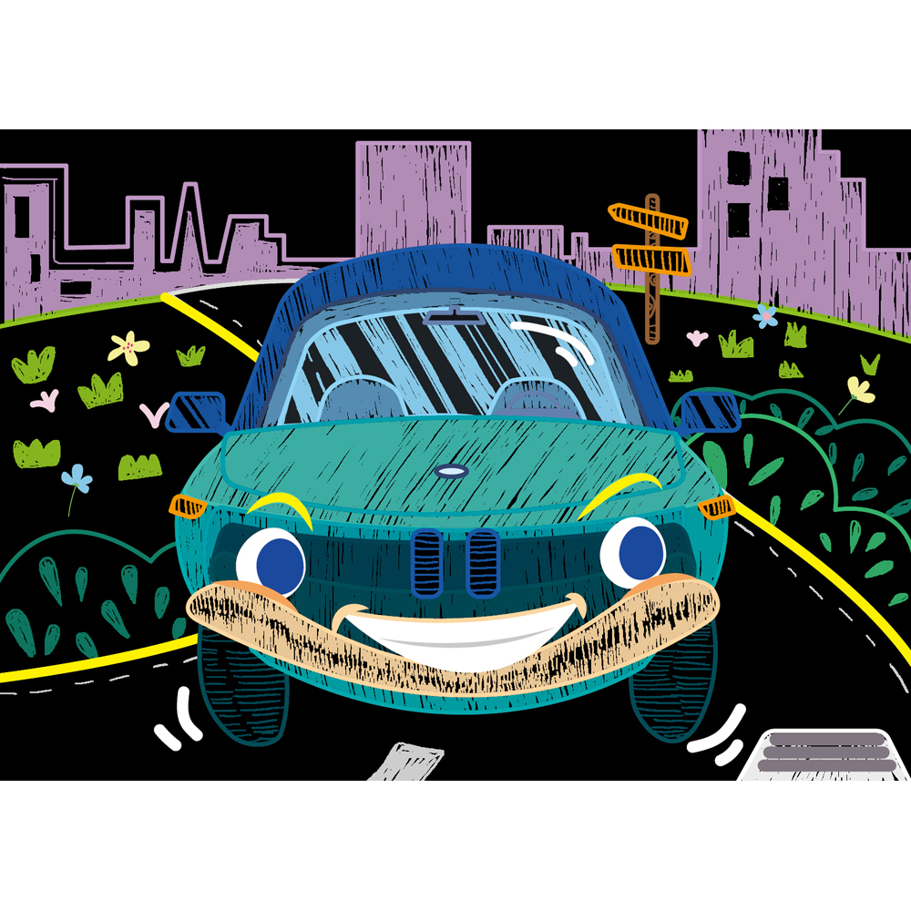 MINI SCRATCH BOOK - CARS - AVENIR - Playwell Canada Toy Distributor