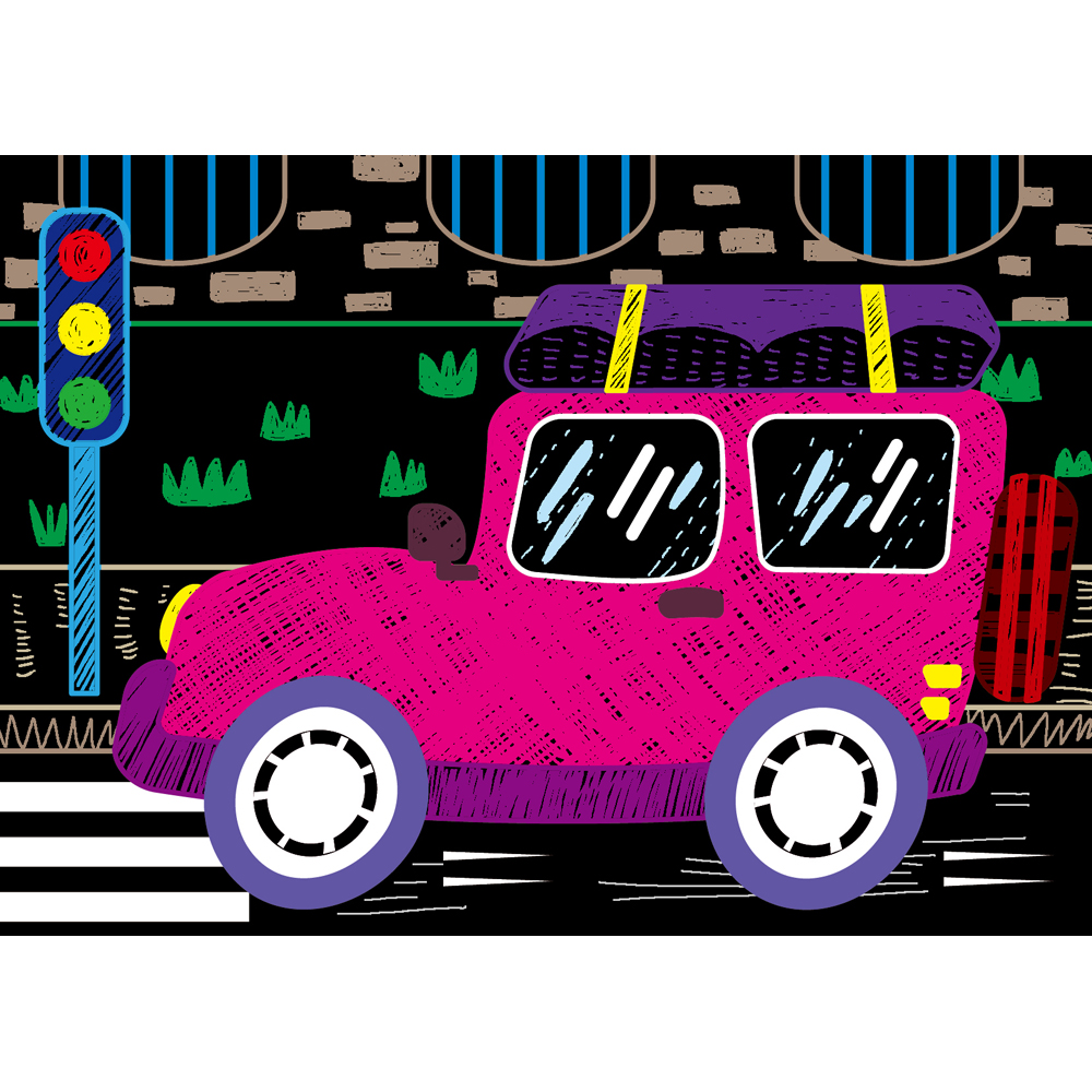 MINI SCRATCH BOOK - CARS - AVENIR - Playwell Canada Toy Distributor