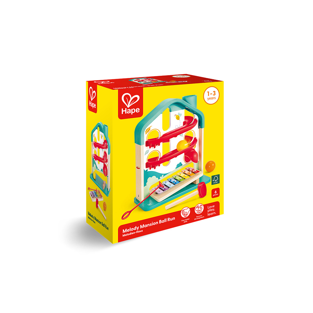 MELODY MANSION BALL RUN - HAPE - Playwell Canada Toy Distributor