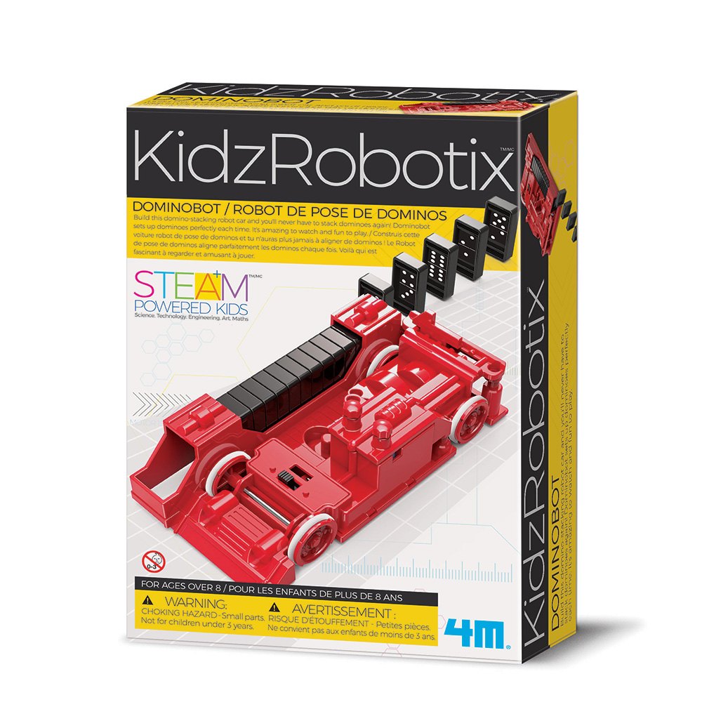 BILINGUAL****KIDZ ROBOTIX DOMINOBOT - 4M - Playwell Canada Toy Distributor