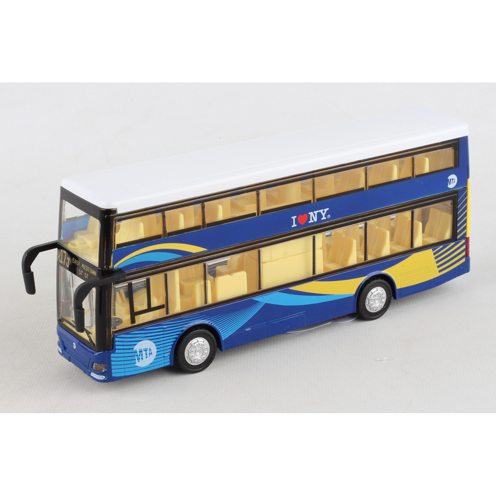 MTA DOUBLE DECKER BUS W/ LIGHT & SOUND - DARON - Playwell Canada Toy ...