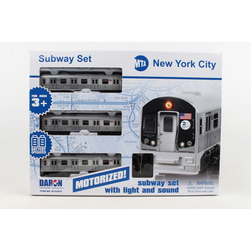MTA 3PC. TRAIN SET W/TRACK - DARON - Playwell Canada Toy Distributor