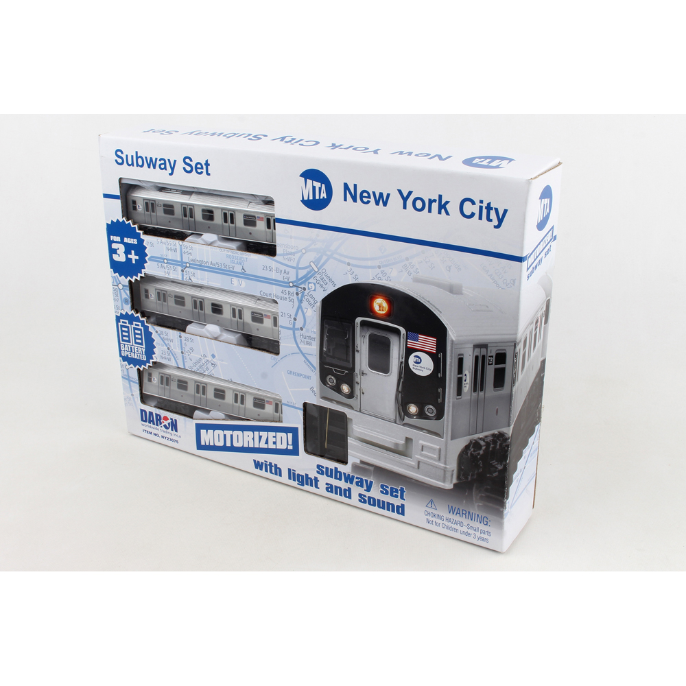 MTA 3PC. TRAIN SET W/TRACK - DARON - Playwell Canada Toy Distributor