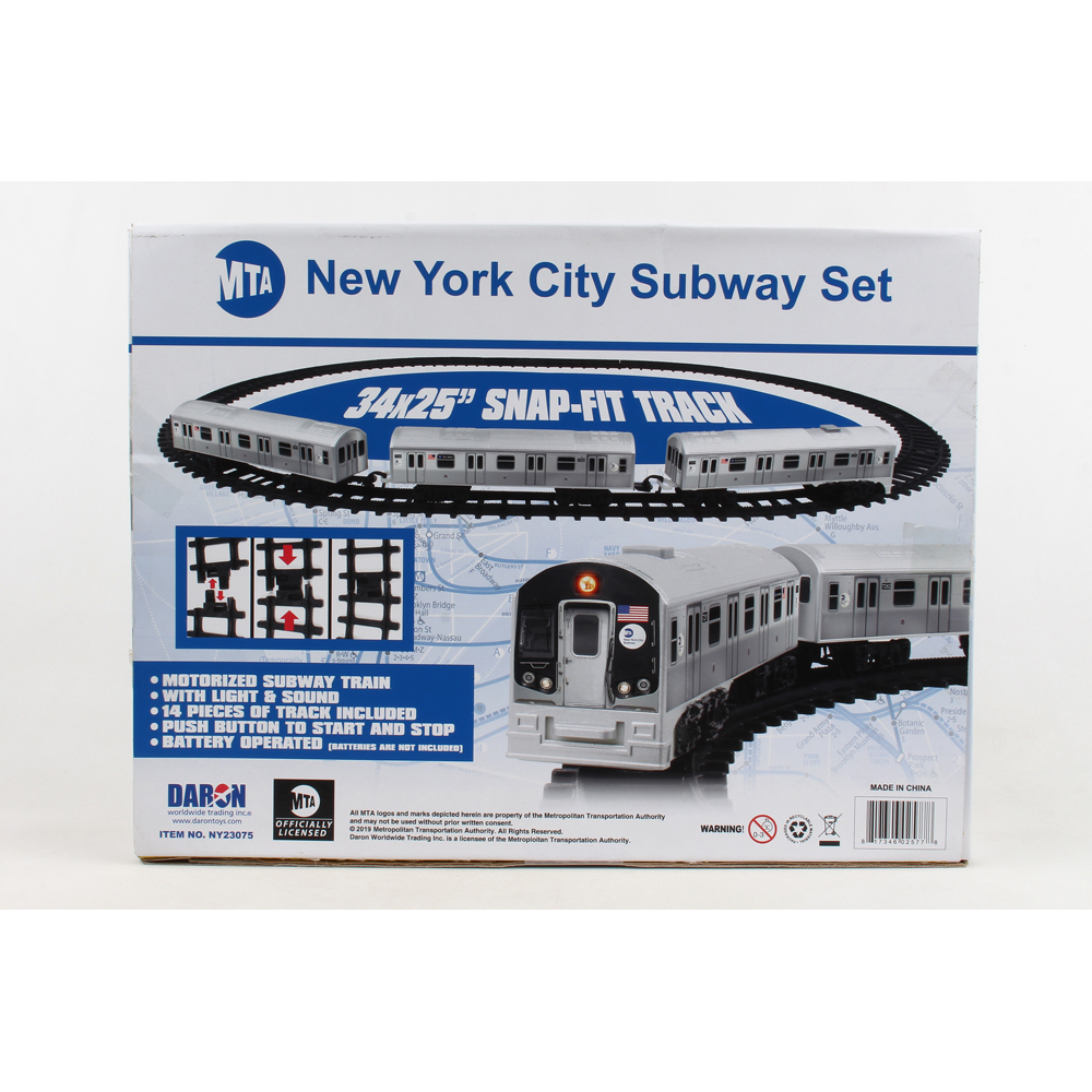 MTA 3PC. TRAIN SET W/TRACK - DARON - Playwell Canada Toy Distributor