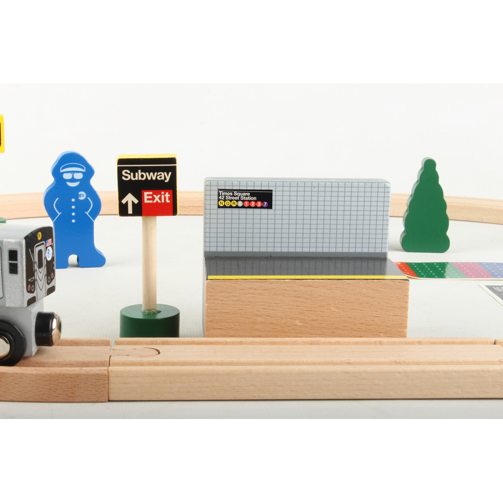 MTA WOODEN TRAIN SET - DARON - Playwell Canada Toy Distributor