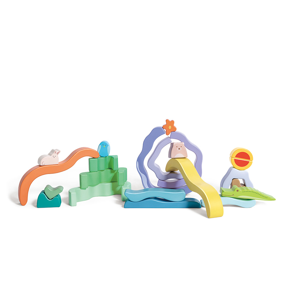 NATURE SCENE STACKING BLOCKS - HAPE - Playwell Canada Toy Distributor