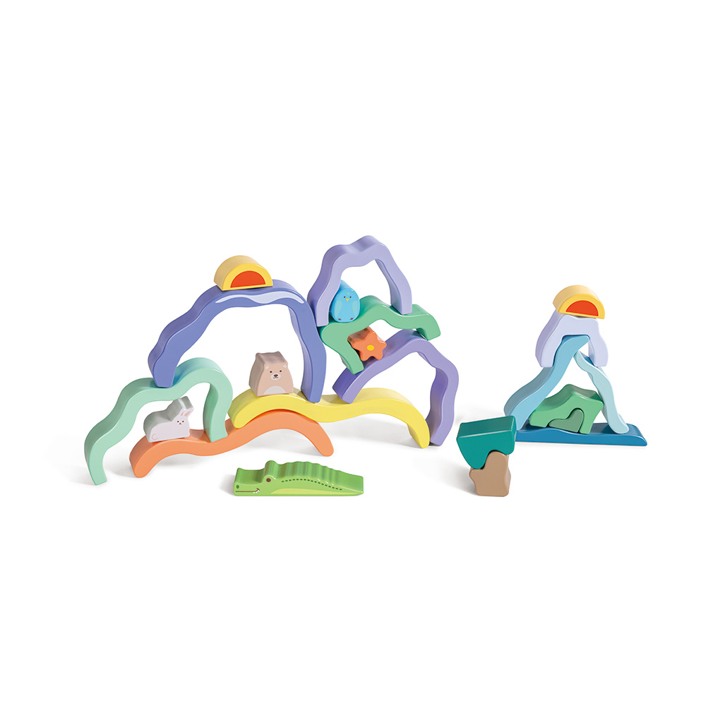 NATURE SCENE STACKING BLOCKS - HAPE - Playwell Canada Toy Distributor