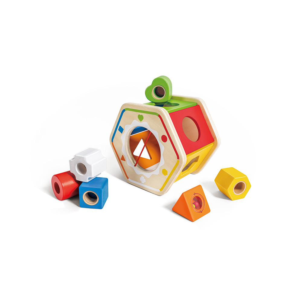 WOODEN WONDER SHAPE SORTER - HAPE - Playwell Canada Toy Distributor