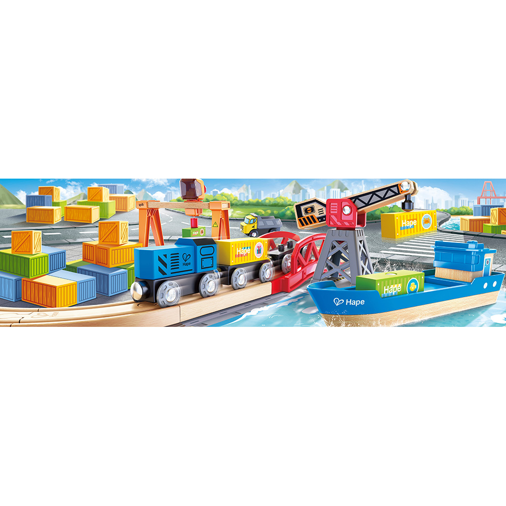 LIFT & LOAD HARBOUR RAIL SET - HAPE - Playwell Canada Toy Distributor