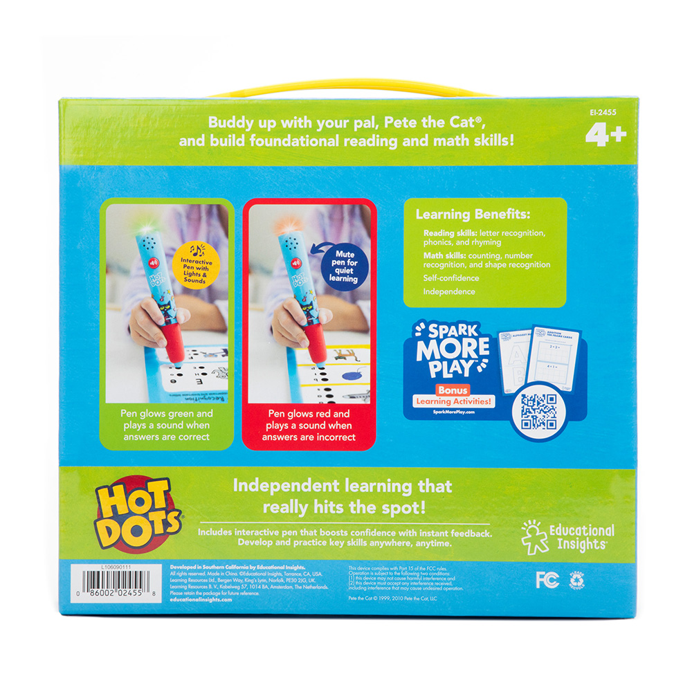 HOT DOTS PETE THE CAT PRESCHOOL READING & MATH WORKBOOK - EDUCATIONAL ...