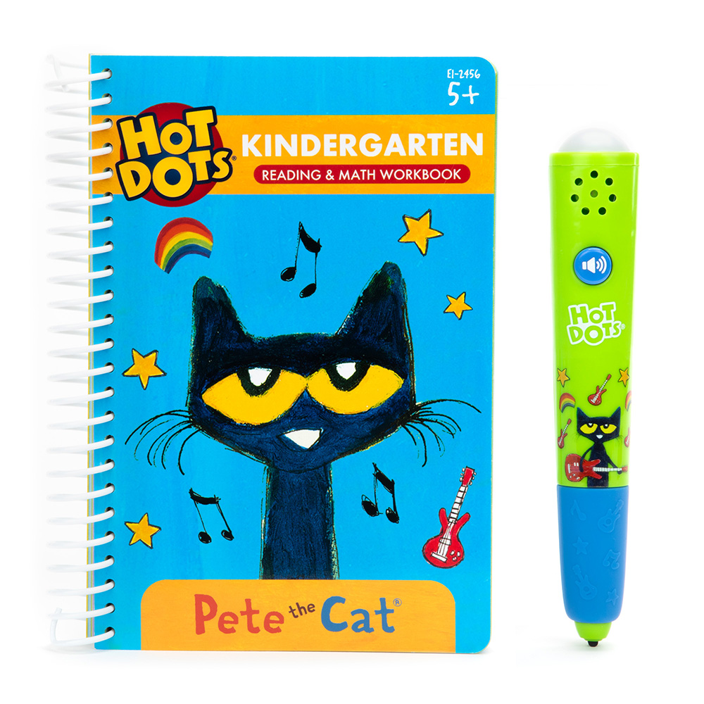HOT DOTS PETE THE CAT KINDERGARTEN READING & MATH WORKBOOK ...