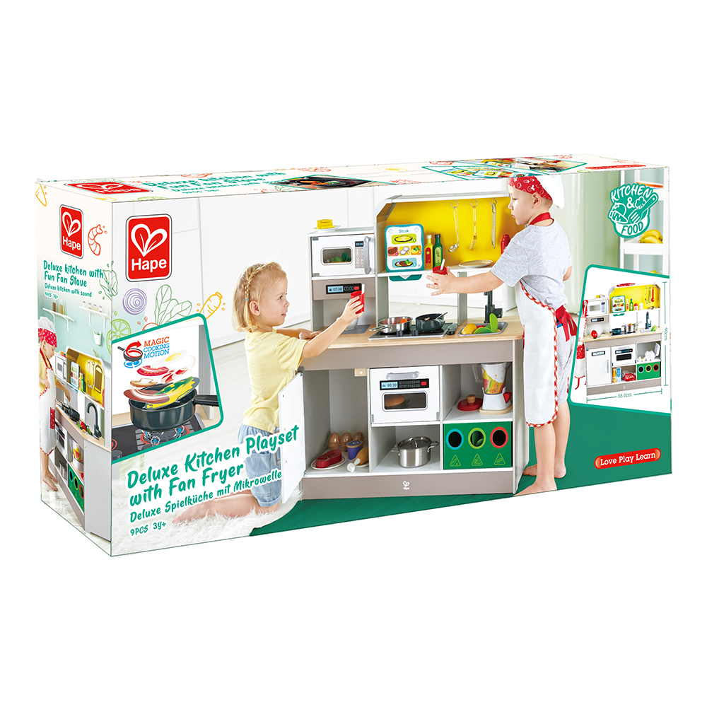DELUXE KITCHEN W/FUN FAN STOVE - HAPE - Playwell Canada Toy Distributor